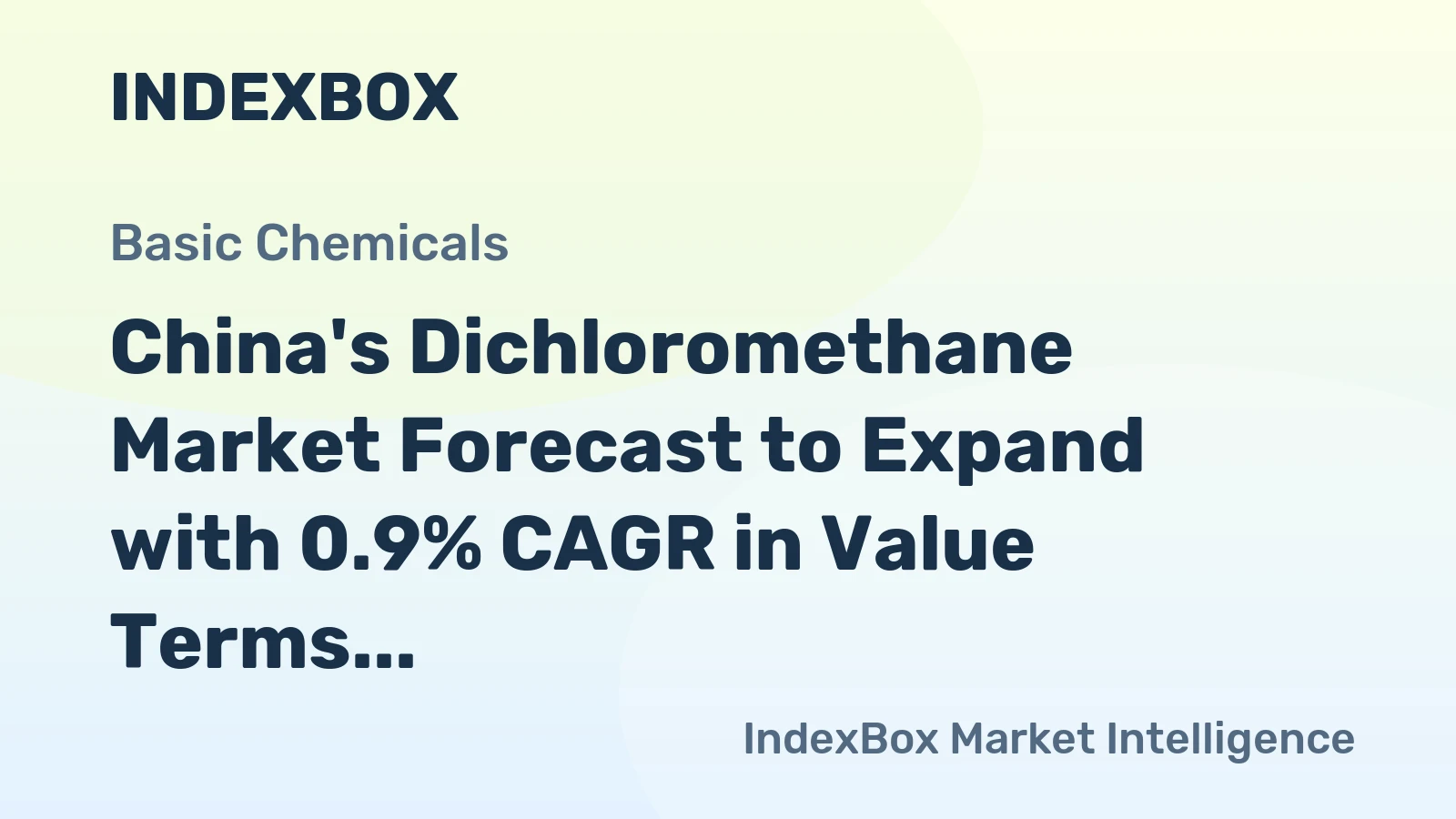 China's Dichloromethane Market Forecast to Expand with 0.9% CAGR in Value Terms