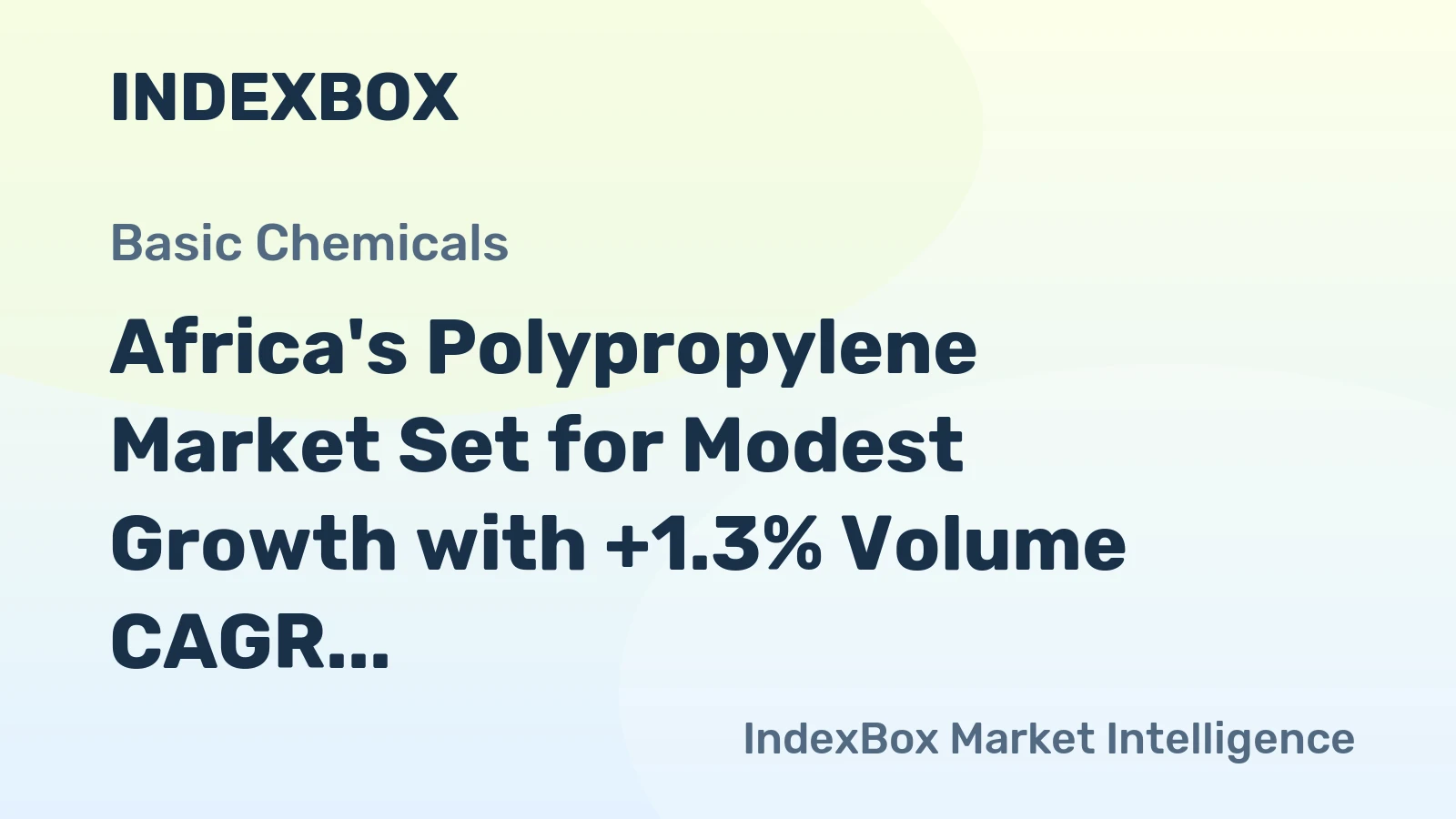Africa's Polypropylene Market Set for Modest Growth with +1.3% Volume CAGR Through 2035