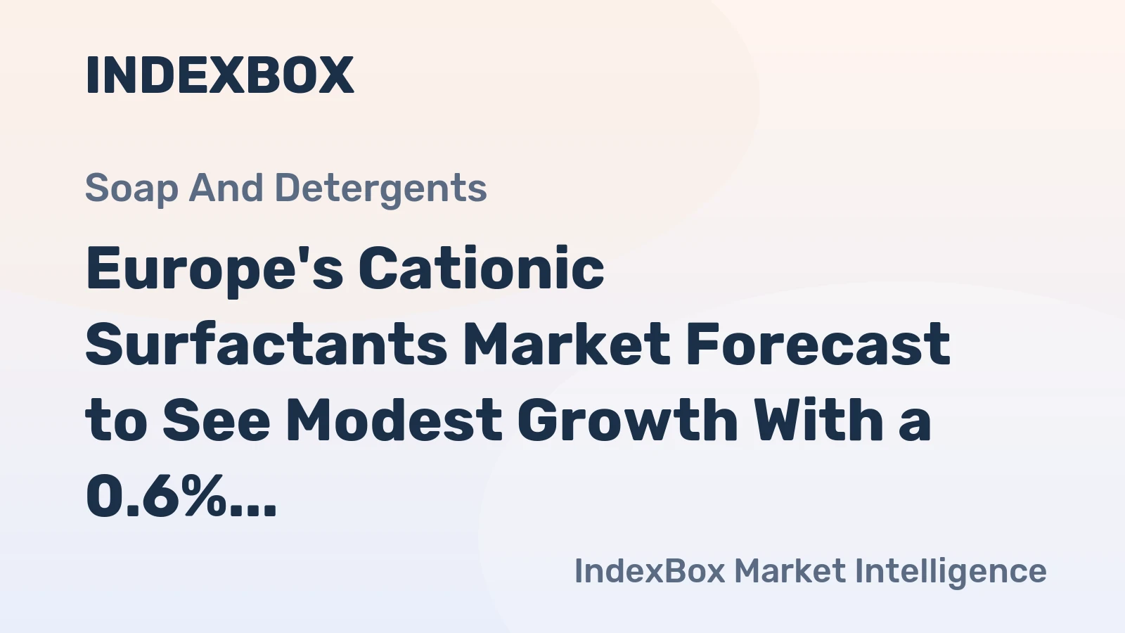 Europe's Cationic Surfactants Market Forecast to See Modest Growth With a 0.6% Volume CAGR Through 2035