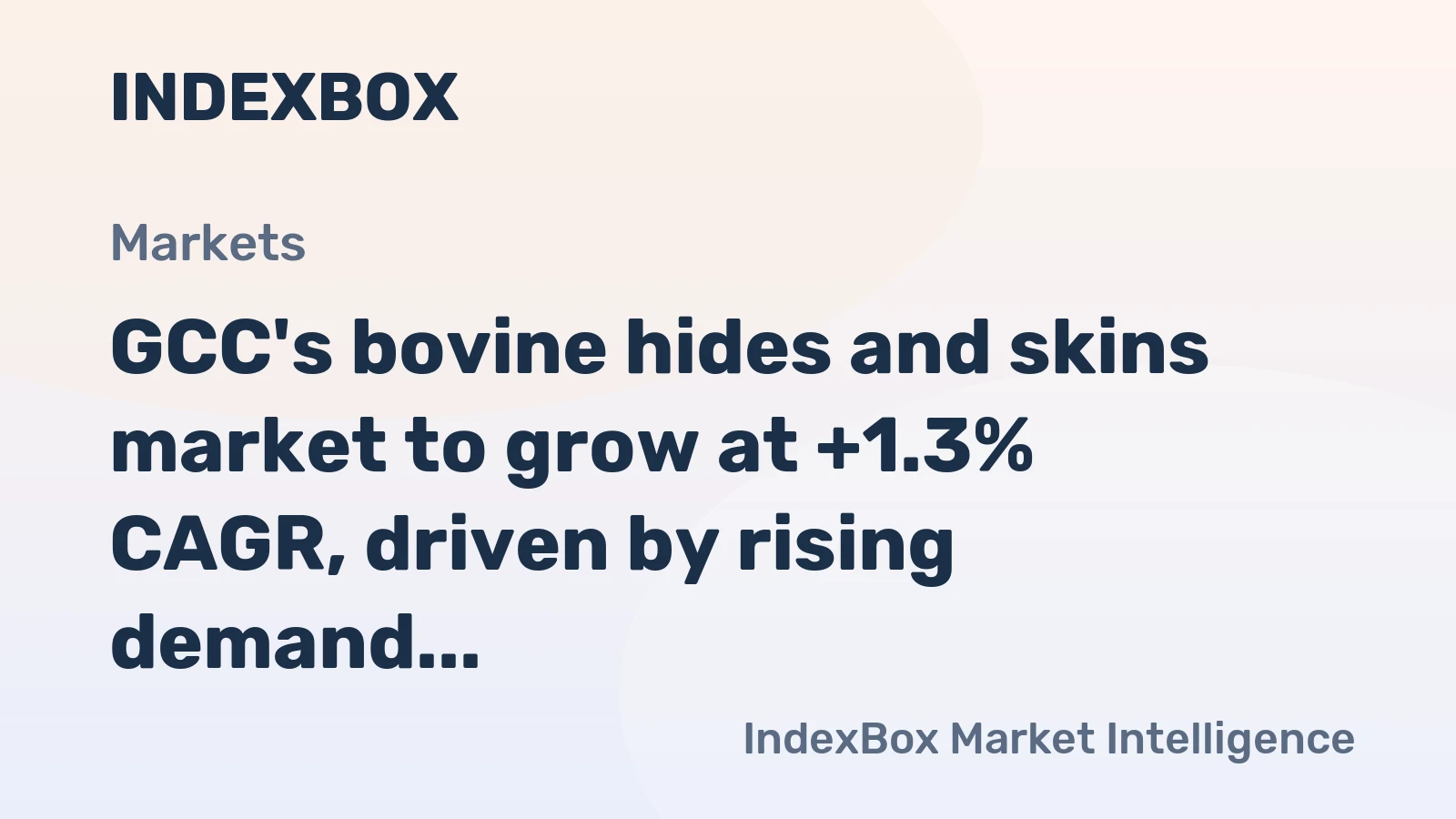 GCC's bovine hides and skins market to grow at +1.3% CAGR, driven by rising demand, reaching 159K tons by 2035.