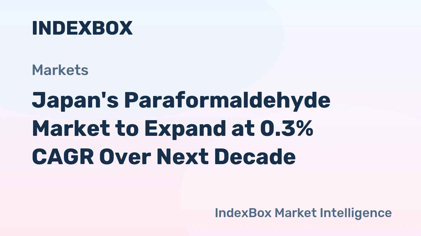 Japan's Paraformaldehyde Market to Expand at 0.3% CAGR Over Next Decade