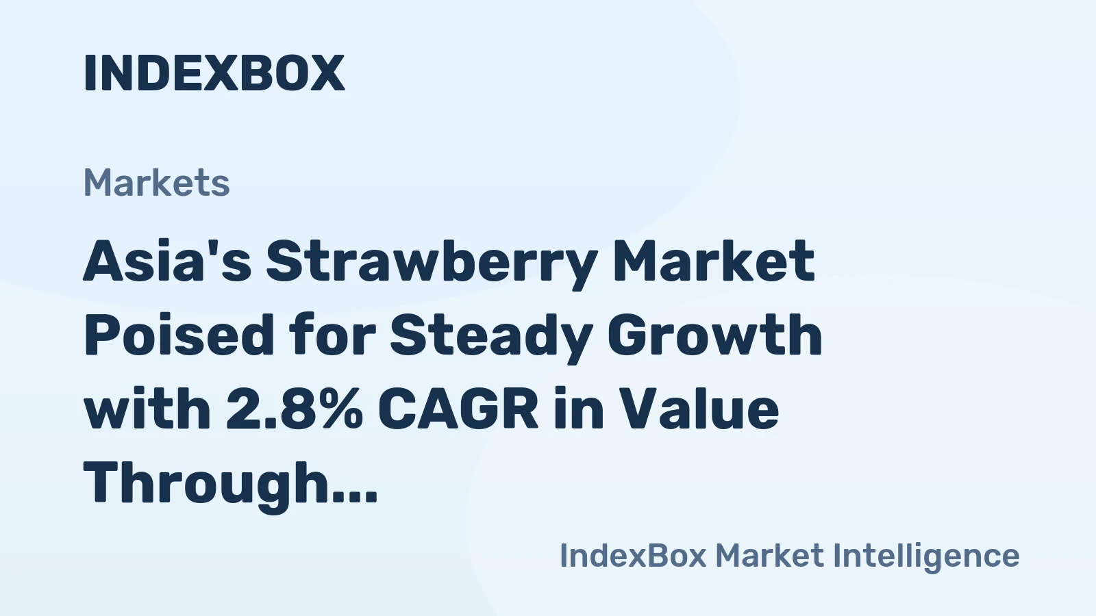 Asia's Strawberry Market Poised for Steady Growth with 2.8% CAGR in Value Through 2035