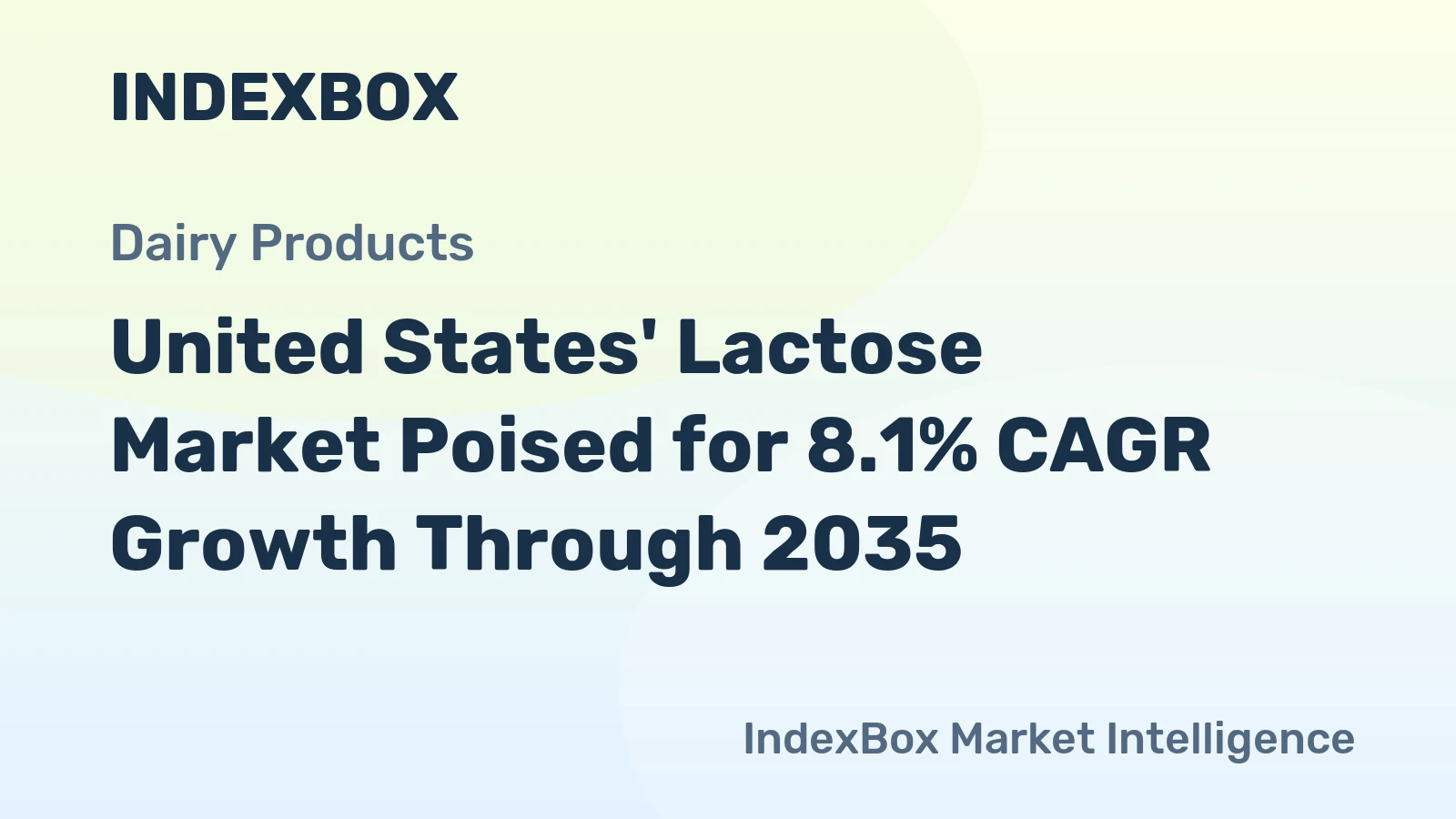 United States' Lactose Market Poised for 8.1% CAGR Growth Through 2035
