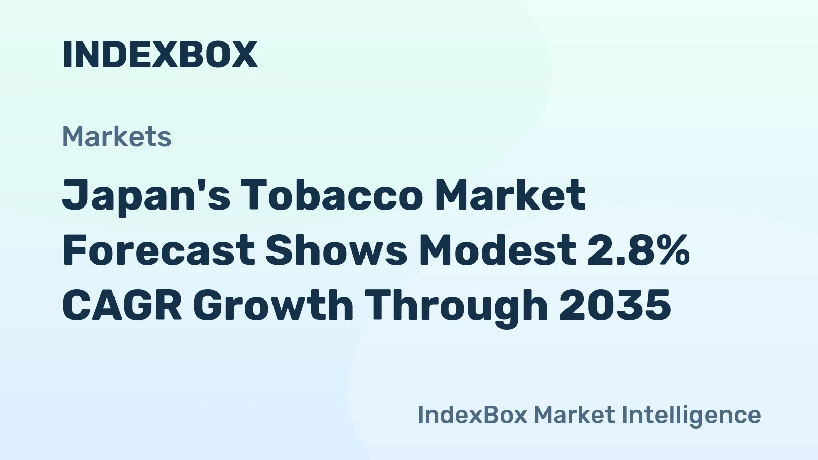 Japan's Tobacco Market Forecast Shows Modest 2.8% CAGR Growth Through 2035