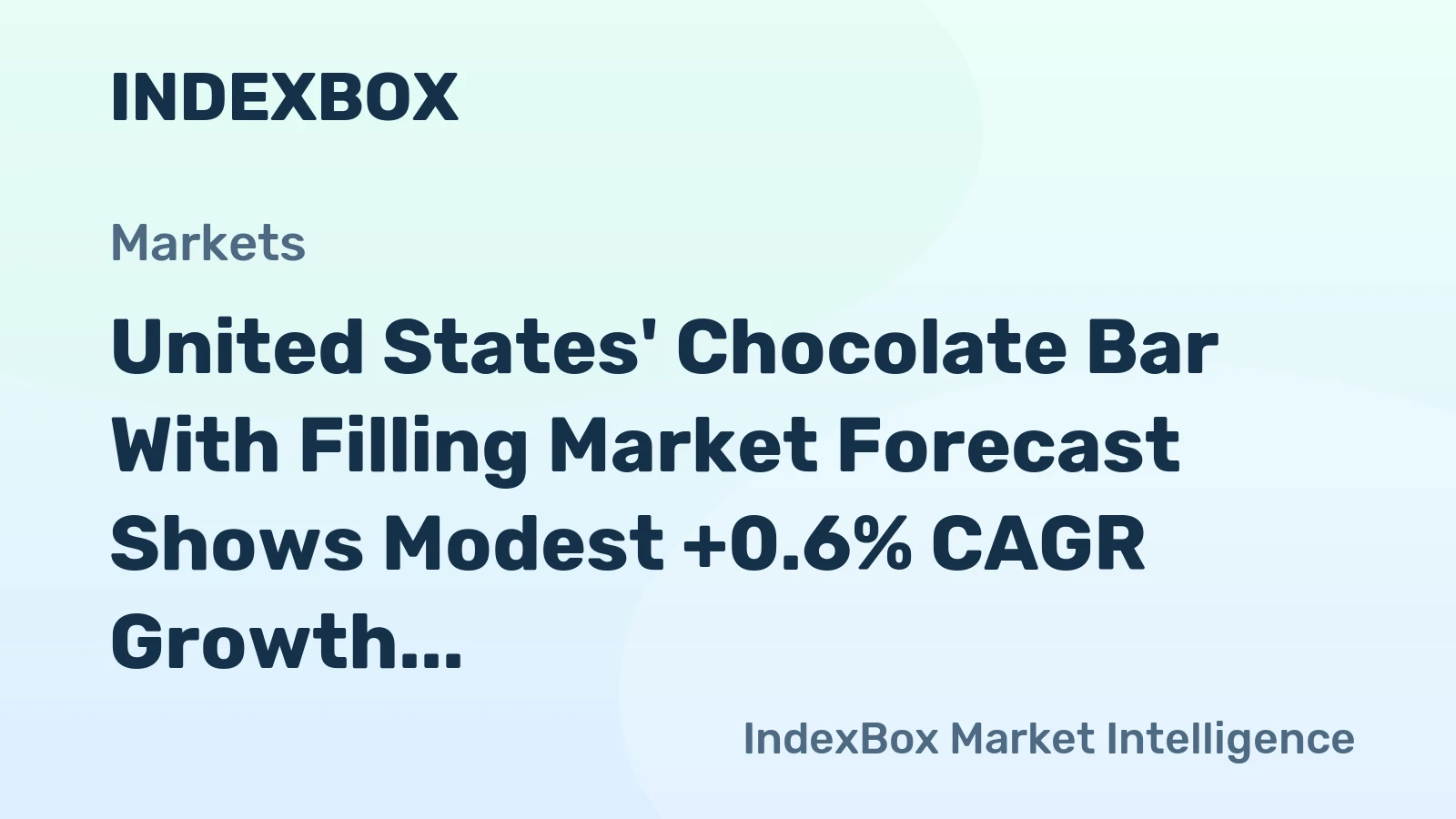 United States' Chocolate Bar With Filling Market Forecast Shows Modest +0.6% CAGR Growth Through 2035