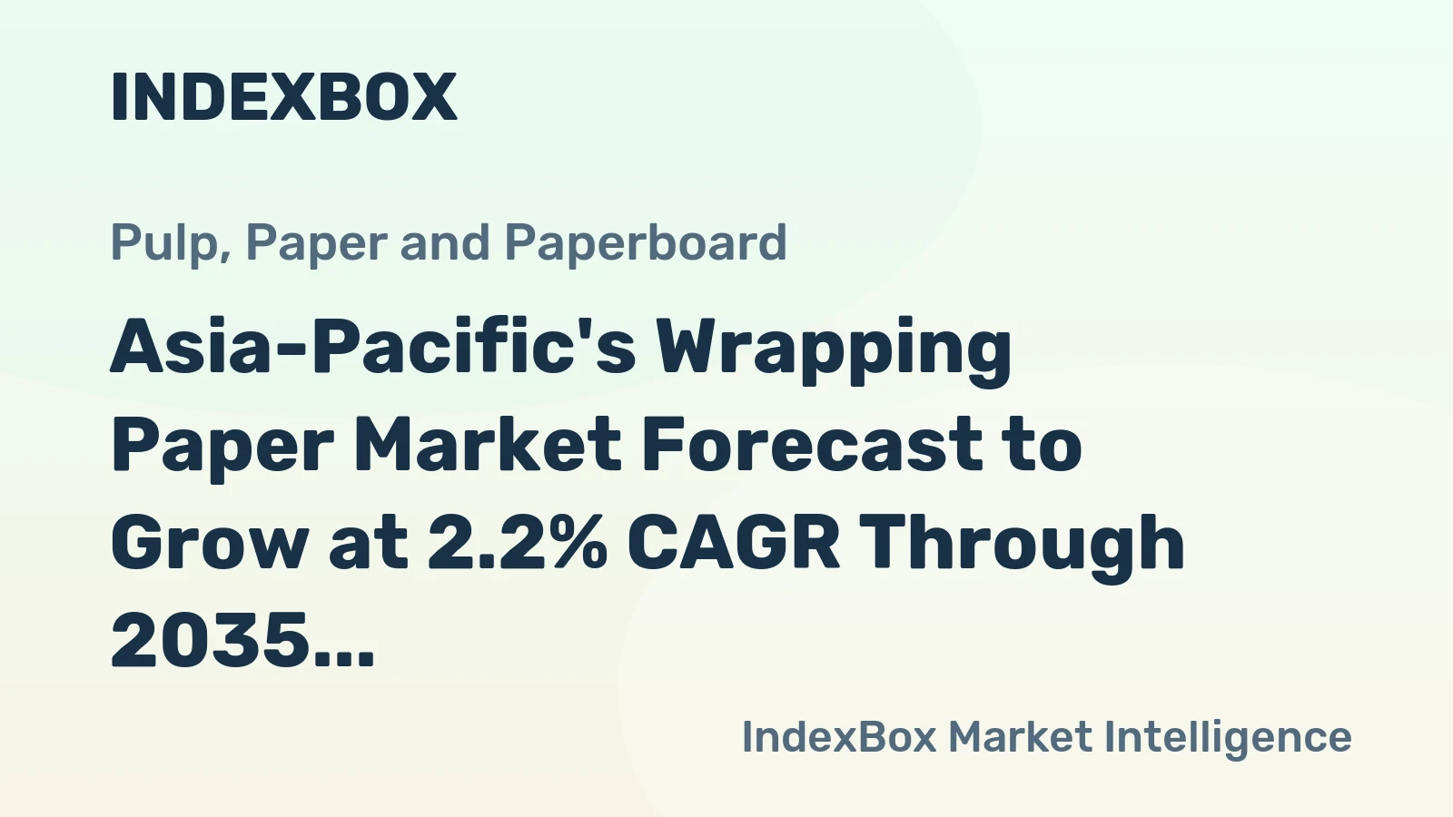 Asia-Pacific's Wrapping Paper Market Forecast to Grow at 2.2% CAGR Through 2035