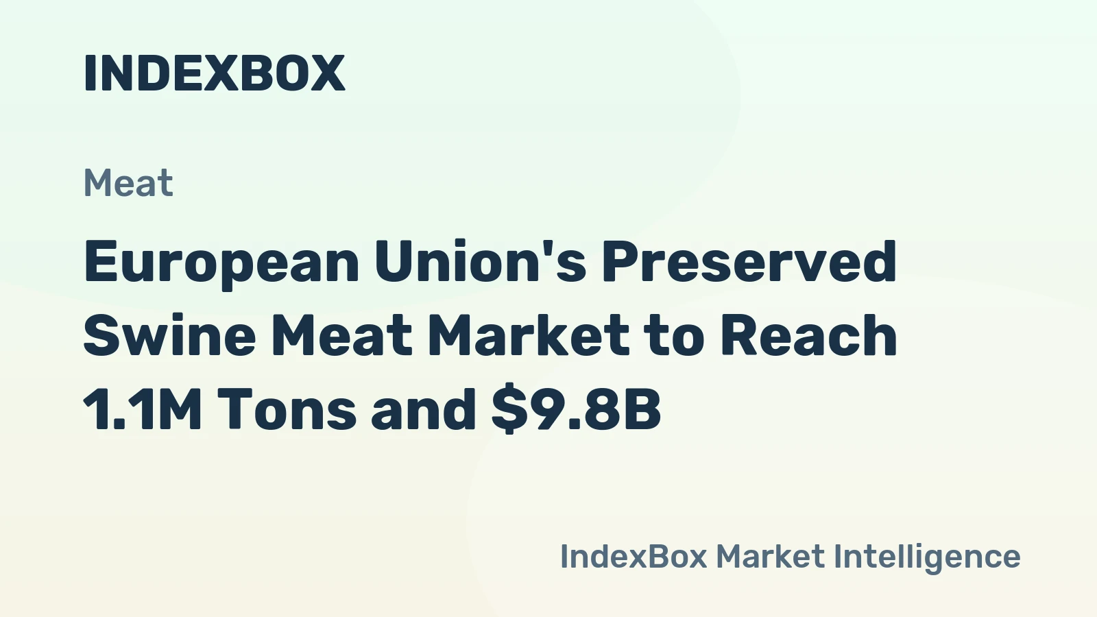 European Union's Preserved Swine Meat Market to Reach 1.1M Tons and $9.8B