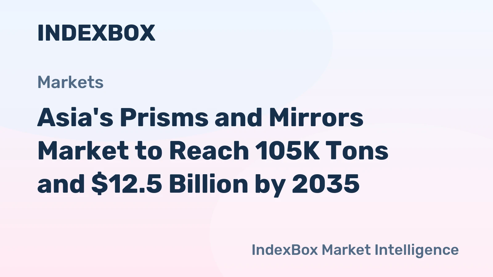 Asia's Prisms and Mirrors Market to Reach 105K Tons and $12.5 Billion by 2035