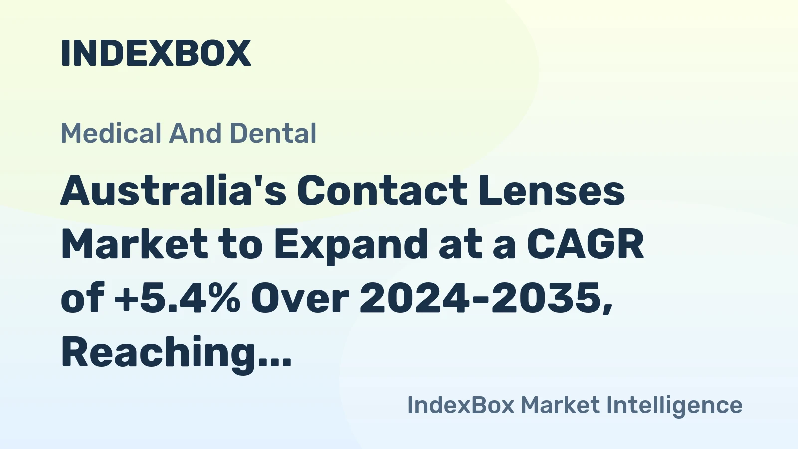Australia's Contact Lenses Market to Expand at a CAGR of +5.4% Over 2024-2035, Reaching 198M Units by 2035