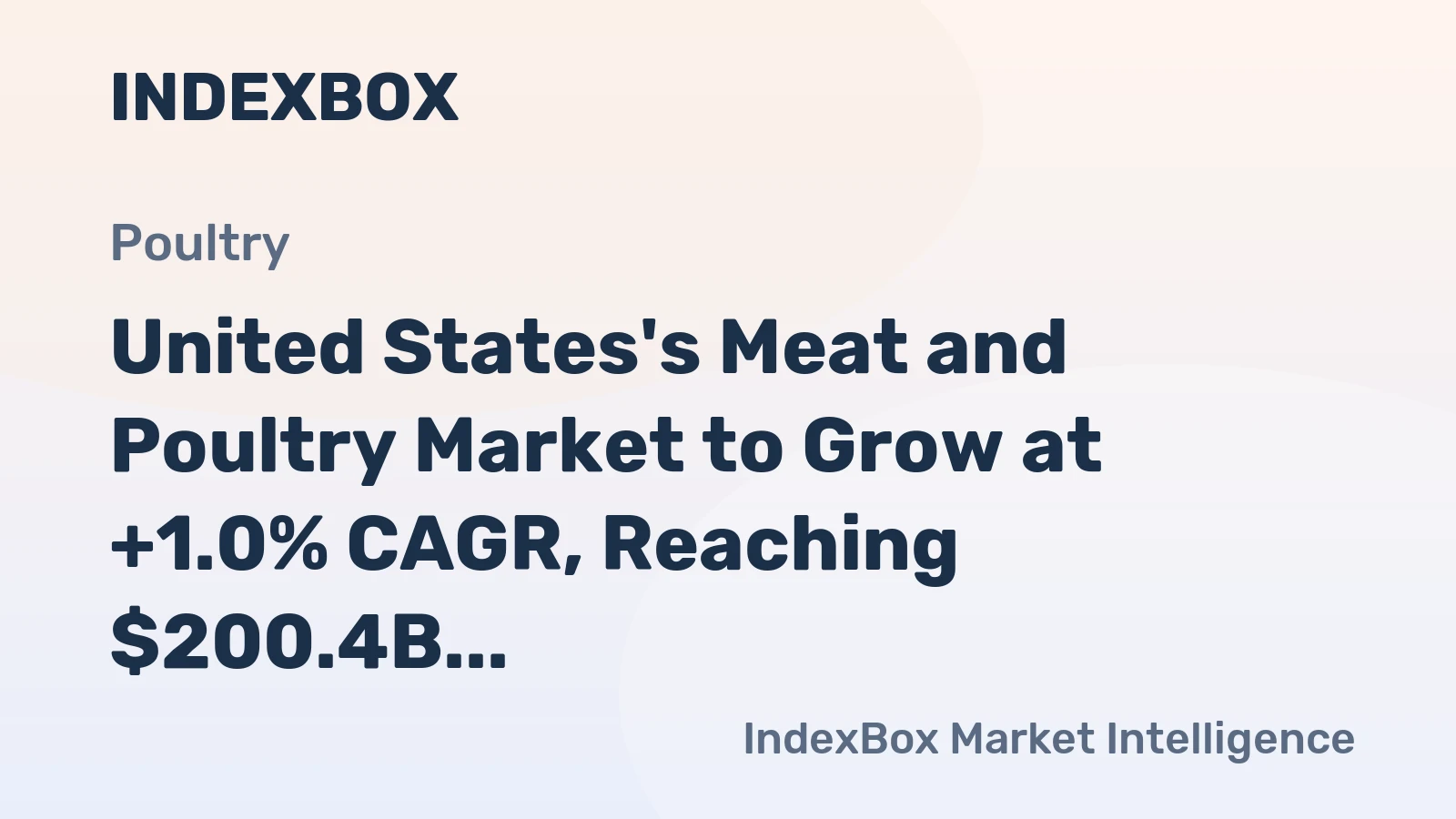 United States's Meat and Poultry Market to Grow at +1.0% CAGR, Reaching $200.4B by 2035