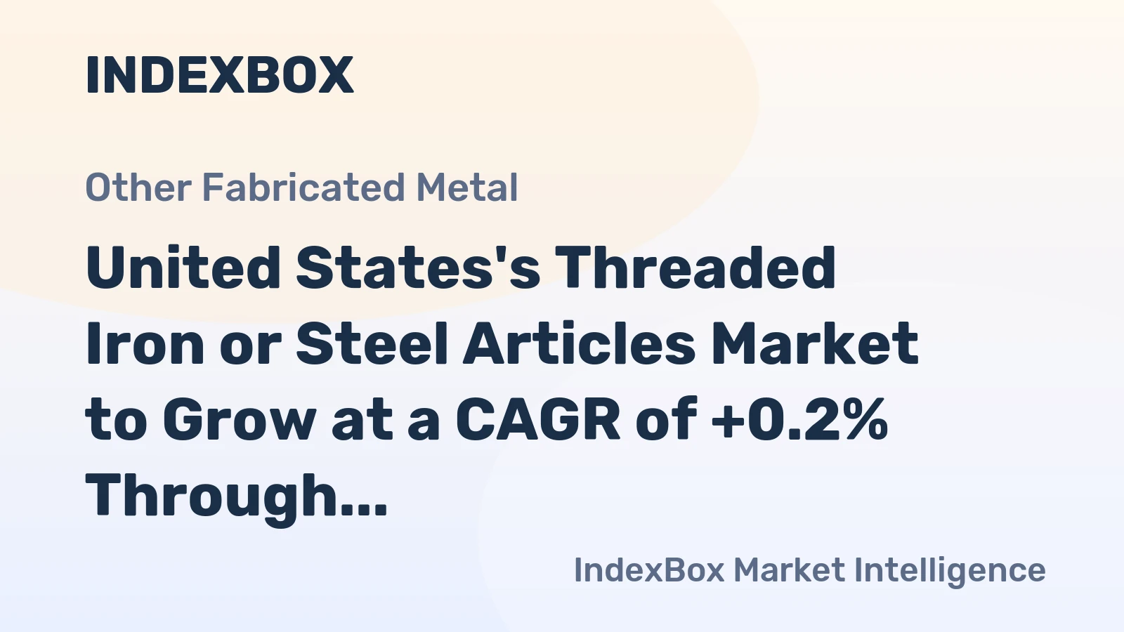 United States's Threaded Iron or Steel Articles Market to Grow at a CAGR of +0.2% Through 2035, Reaching 156K Tons