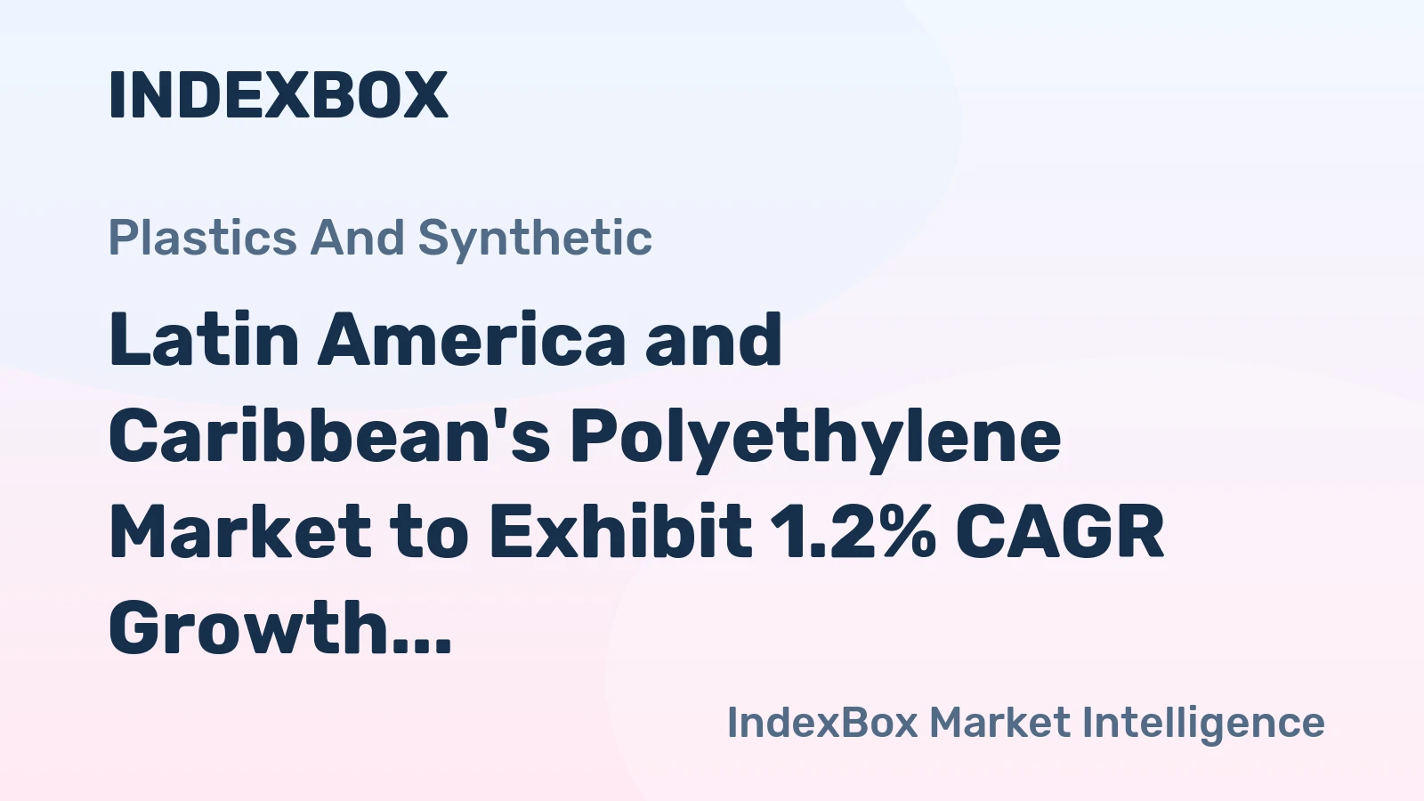 Latin America and Caribbean's Polyethylene Market to Exhibit 1.2% CAGR Growth Through 2035, Reaching $11.9B in Value