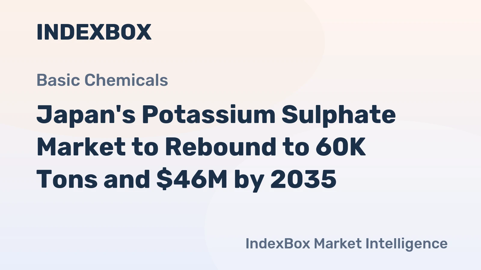 Japan's Potassium Sulphate Market to Rebound to 60K Tons and $46M by 2035