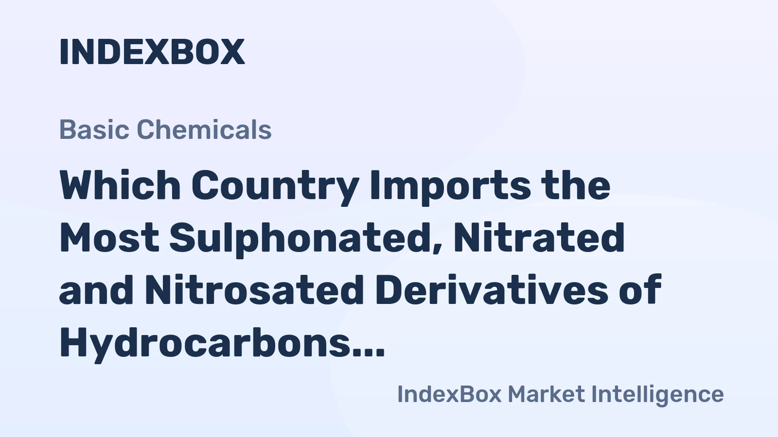 Which Country Imports the Most Sulphonated, Nitrated and Nitrosated Derivatives of Hydrocarbons in the World?