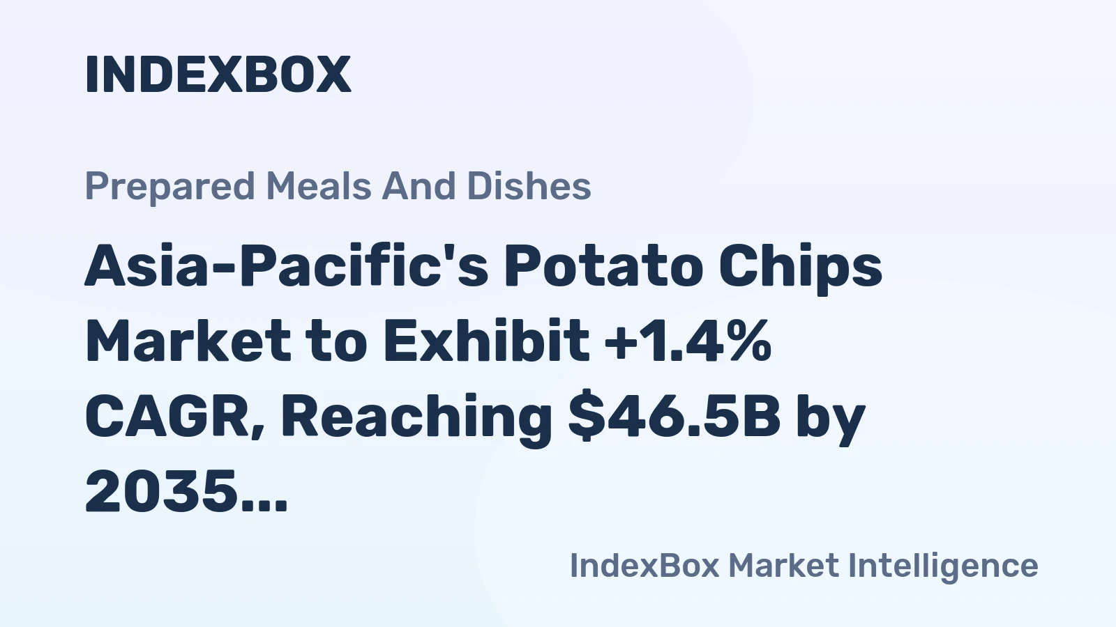 Asia-Pacific's Potato Chips Market to Exhibit +1.4% CAGR, Reaching $46.5B by 2035