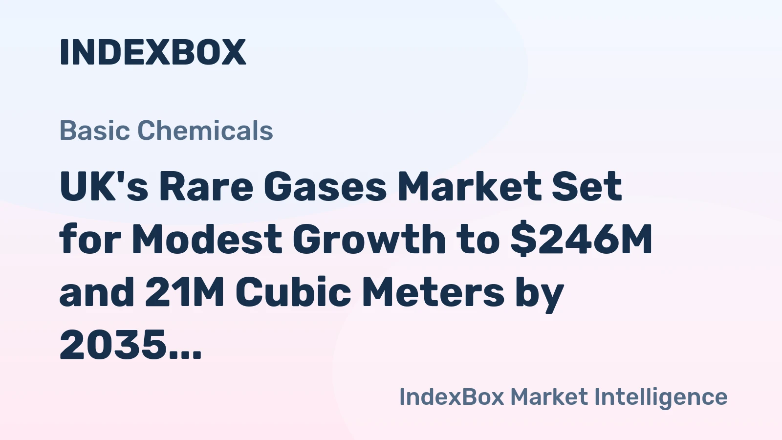 UK's Rare Gases Market Set for Modest Growth to $246M and 21M Cubic Meters by 2035