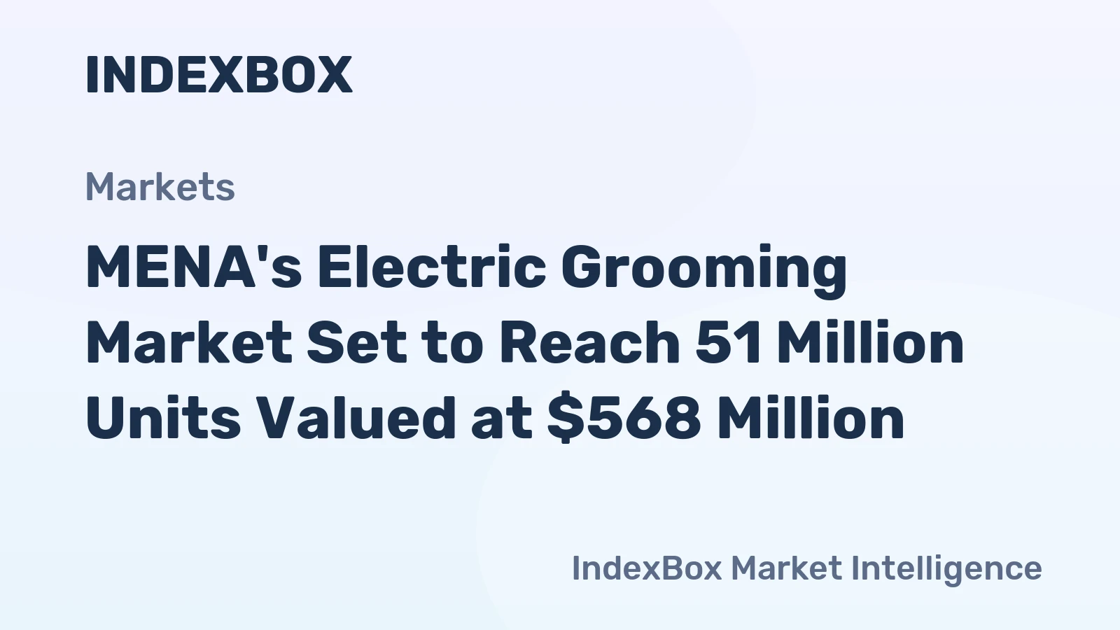 MENA's Electric Grooming Market Set to Reach 51 Million Units Valued at $568 Million