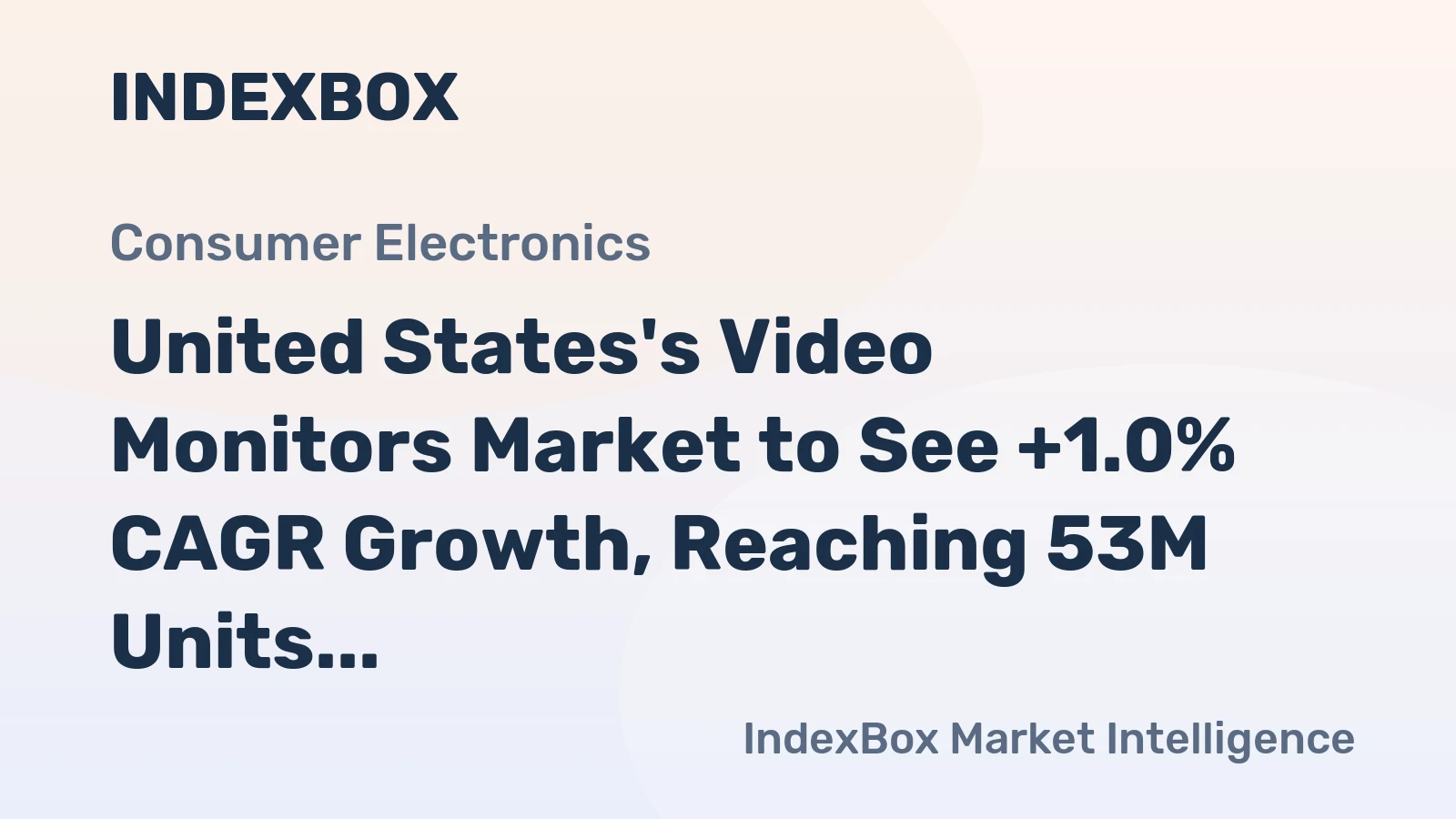 United States's Video Monitors Market to See +1.0% CAGR Growth, Reaching 53M Units by 2035