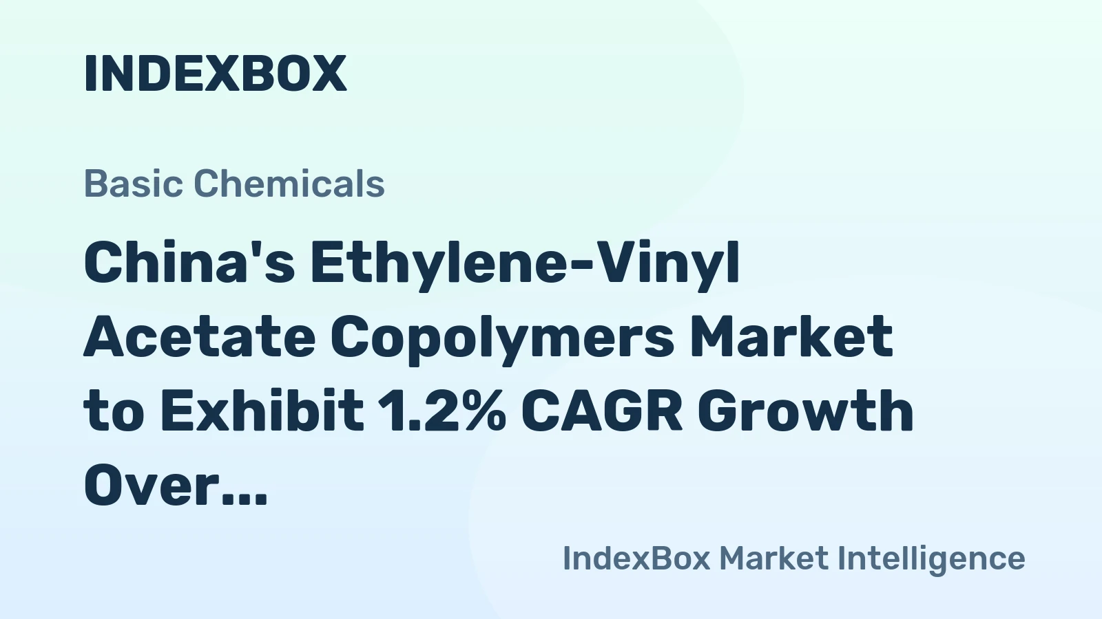 China's Ethylene-Vinyl Acetate Copolymers Market to Exhibit 1.2% CAGR Growth Over Next Decade