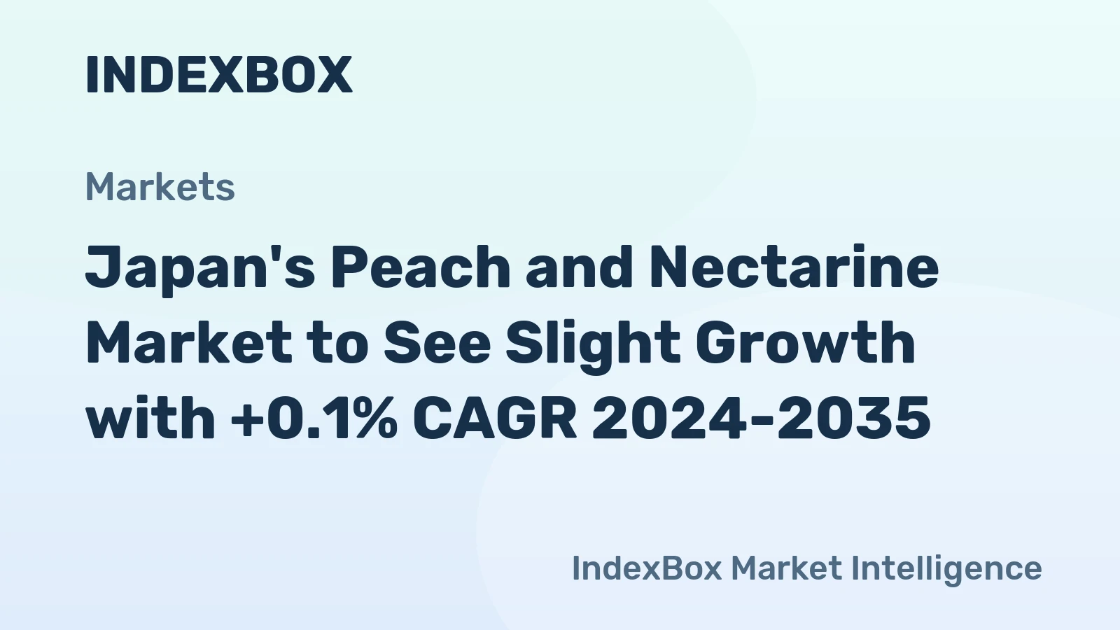 Japan's Peach and Nectarine Market to See Slight Growth with +0.1% CAGR 2024-2035