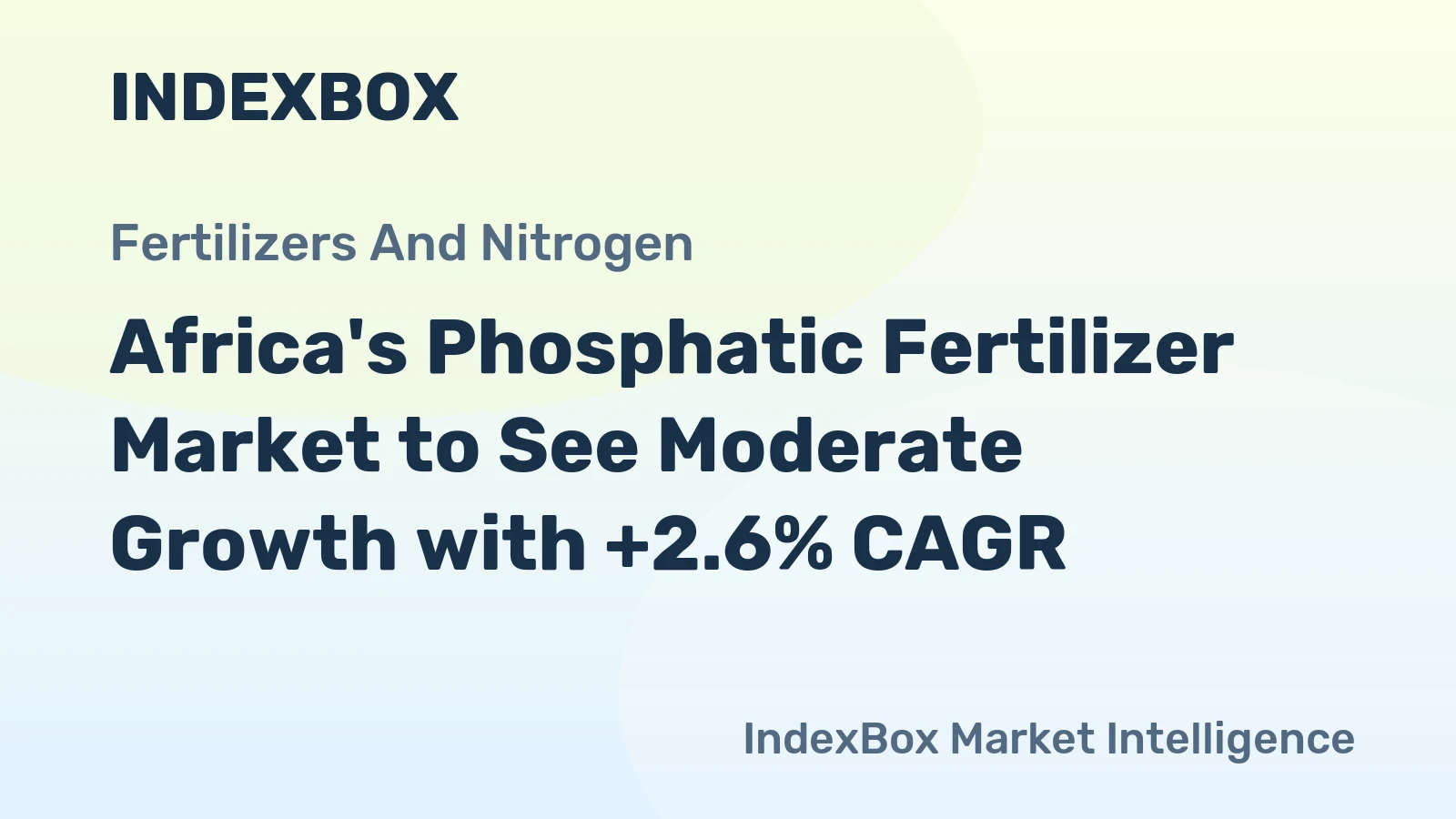 Africa's Phosphatic Fertilizer Market to See Moderate Growth with +2.6% CAGR