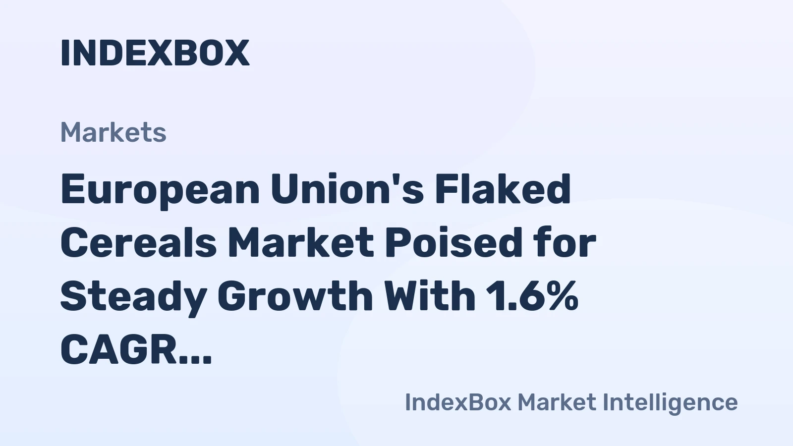 European Union's Flaked Cereals Market Poised for Steady Growth With 1.6% CAGR Through 2035