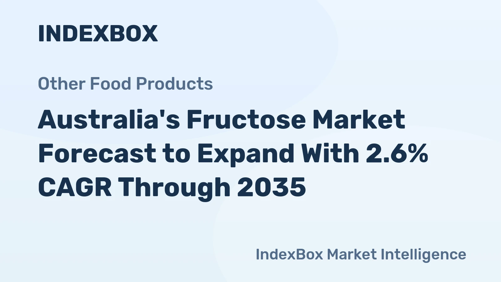 Australia's Fructose Market Forecast to Expand With 2.6% CAGR Through 2035