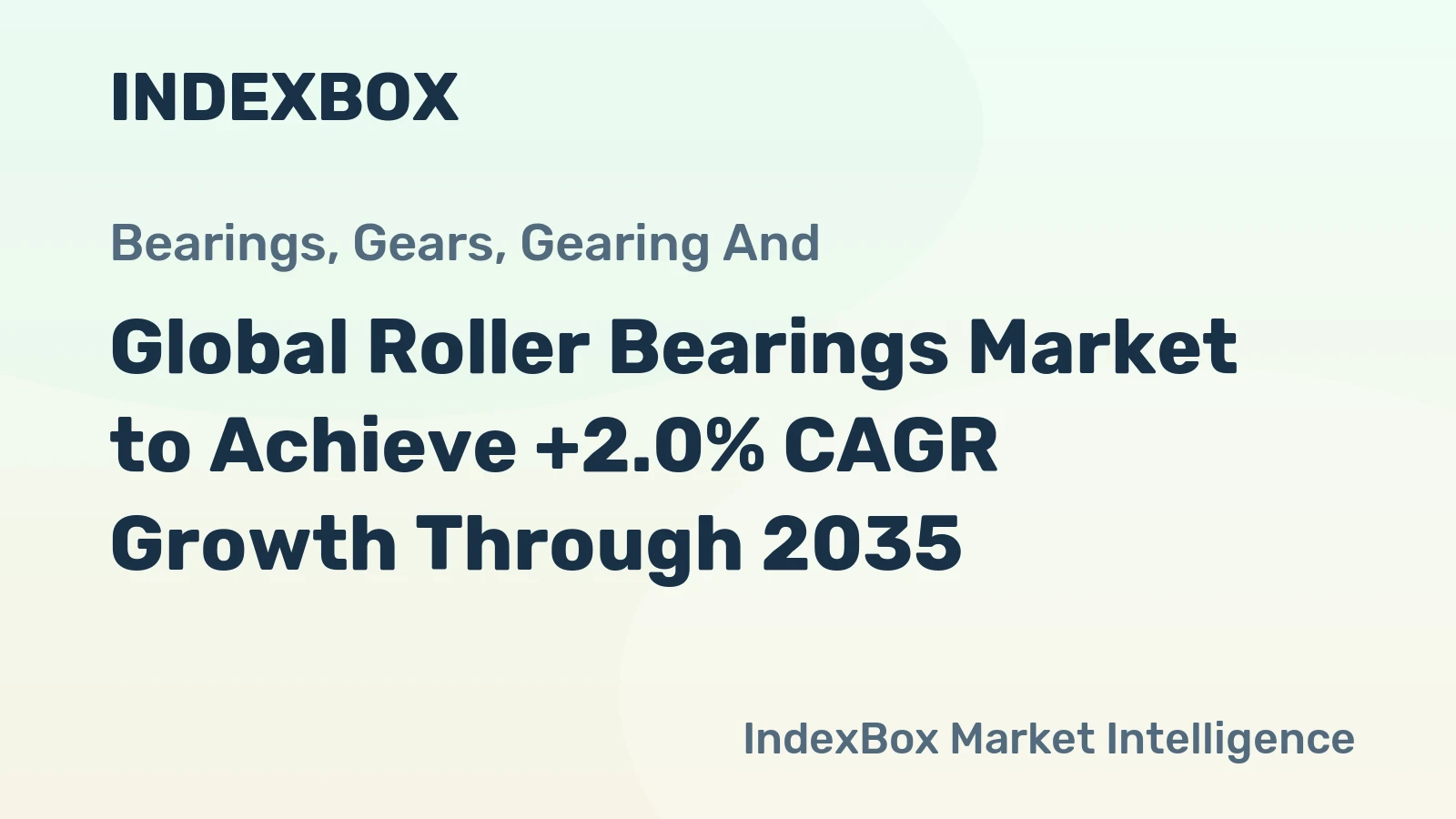 Global Roller Bearings Market to Achieve +2.0% CAGR Growth Through 2035