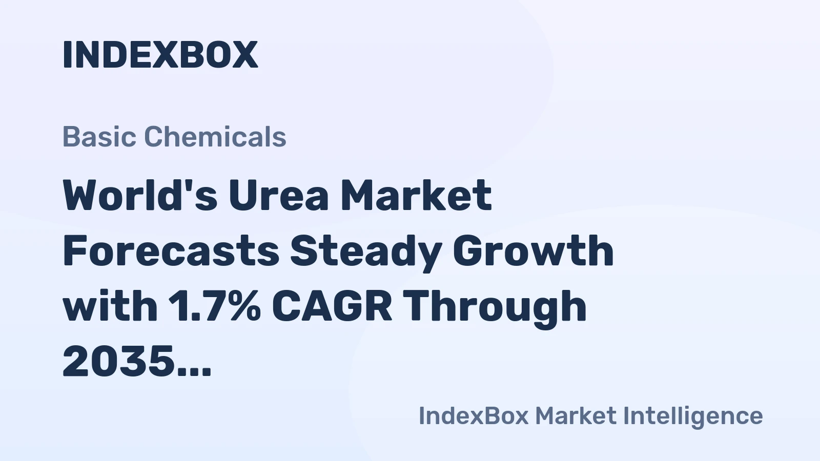 World's Urea Market Forecasts Steady Growth with 1.7% CAGR Through 2035