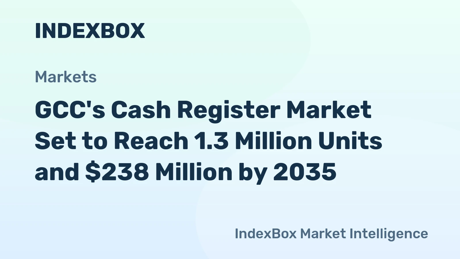 GCC's Cash Register Market Set to Reach 1.3 Million Units and $238 Million by 2035