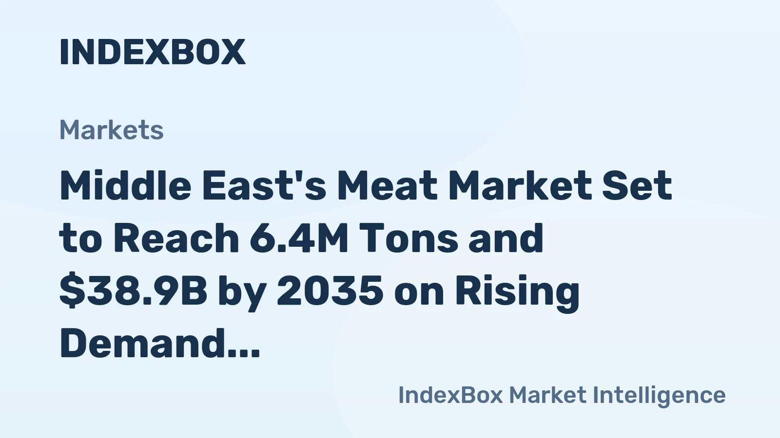 Middle East's Meat Market Set to Reach 6.4M Tons and $38.9B by 2035 on Rising Demand