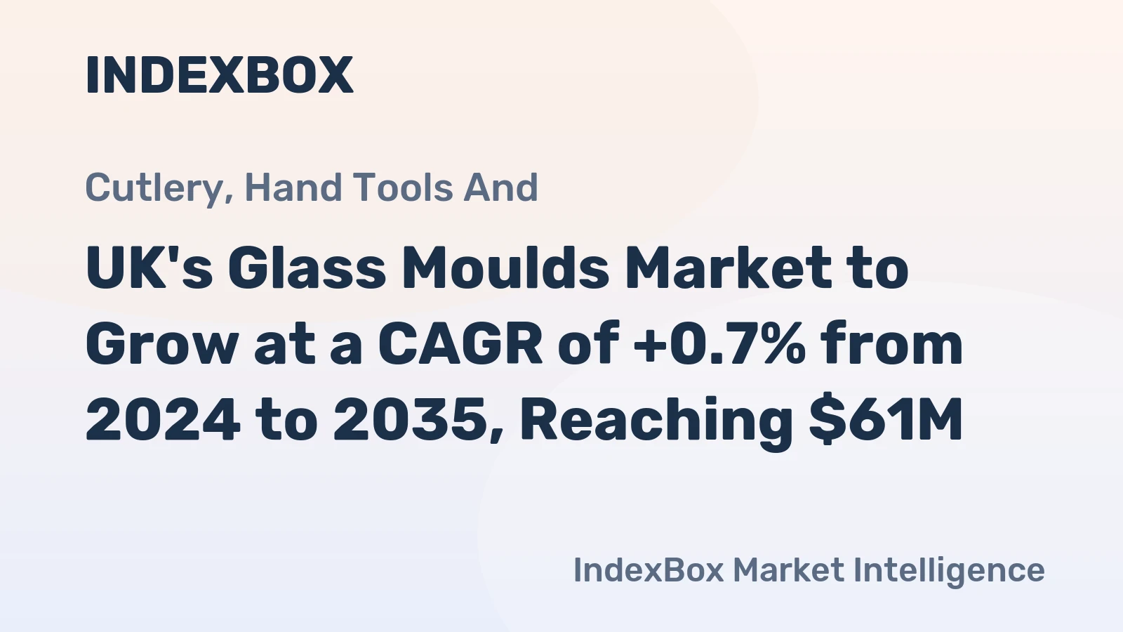 UK's Glass Moulds Market to Grow at a CAGR of +0.7% from 2024 to 2035, Reaching $61M
