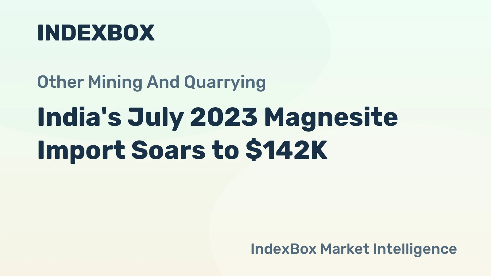 India's July 2023 Magnesite Import Soars to $142K