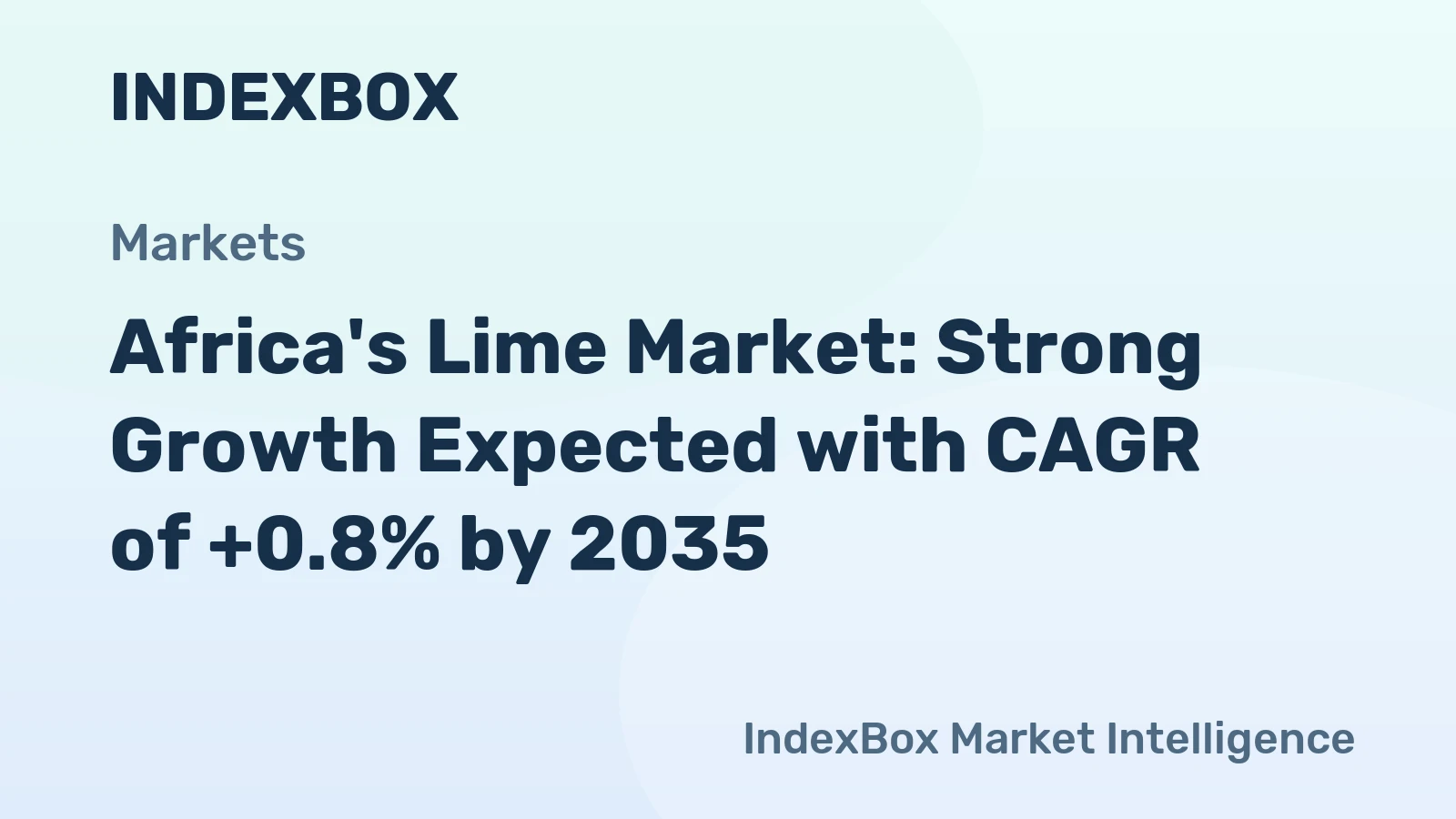 Africa's Lime Market: Strong Growth Expected with CAGR of +0.8% by 2035