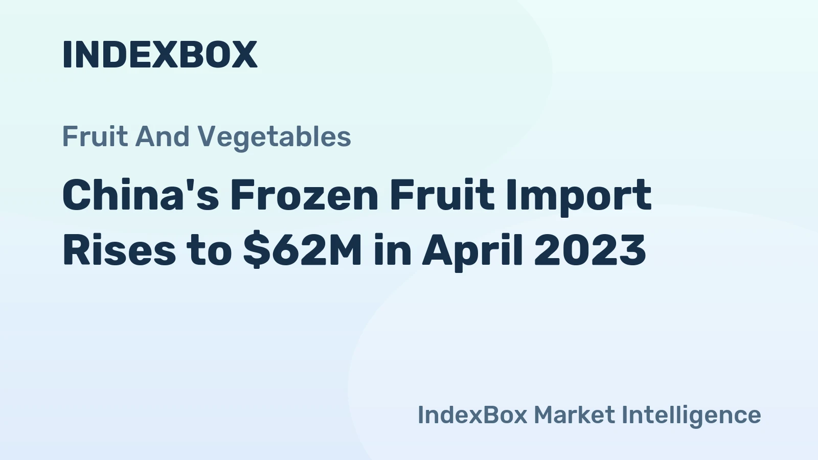 China's Frozen Fruit Import Rises to $62M in April 2023