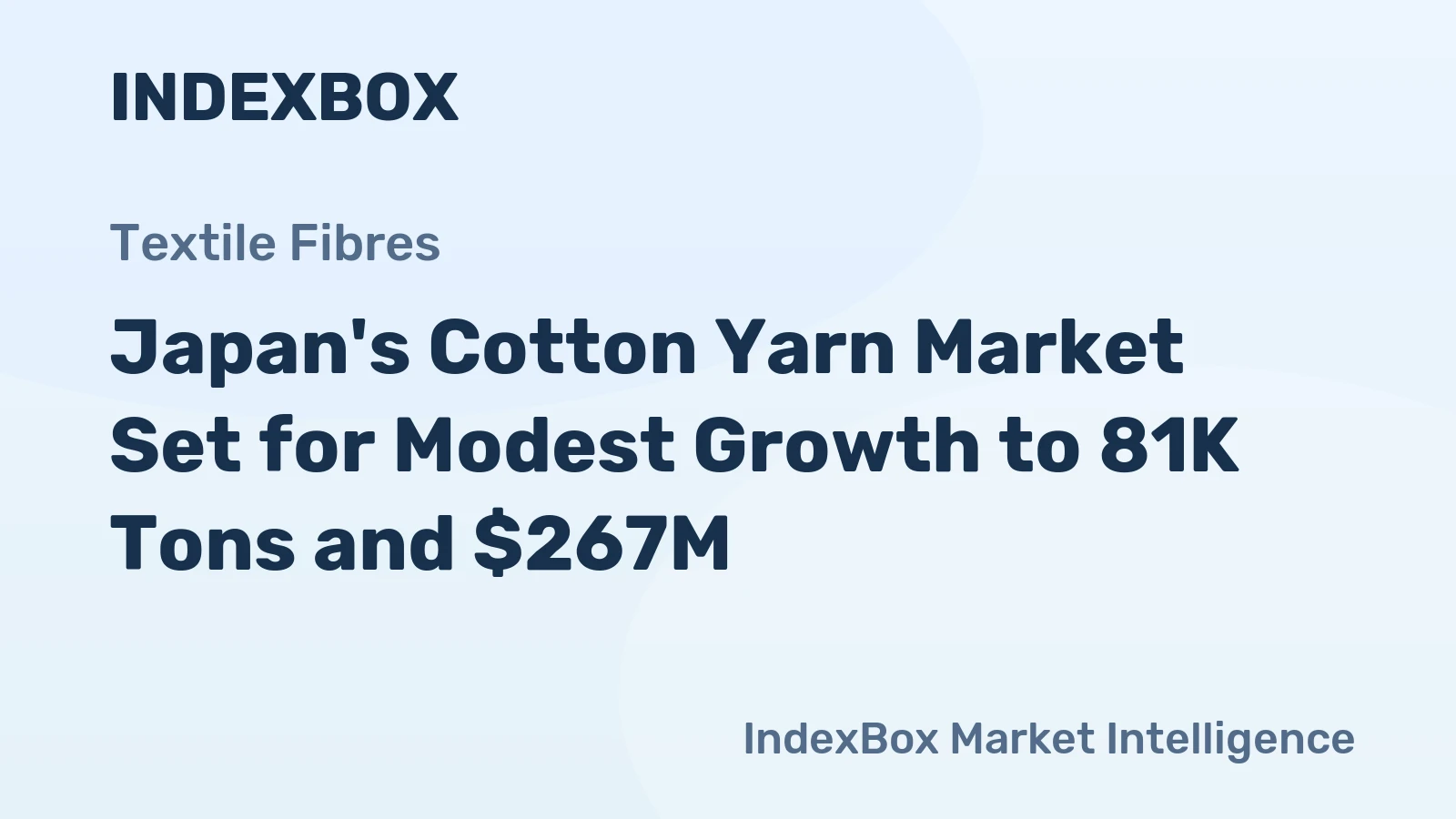 Japan's Cotton Yarn Market Set for Modest Growth to 81K Tons and $267M