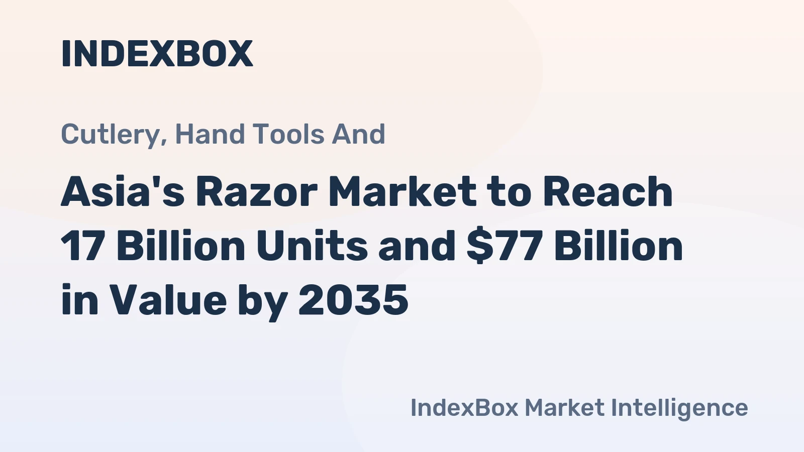 Asia's Razor Market to Reach 17 Billion Units and $77 Billion in Value by 2035