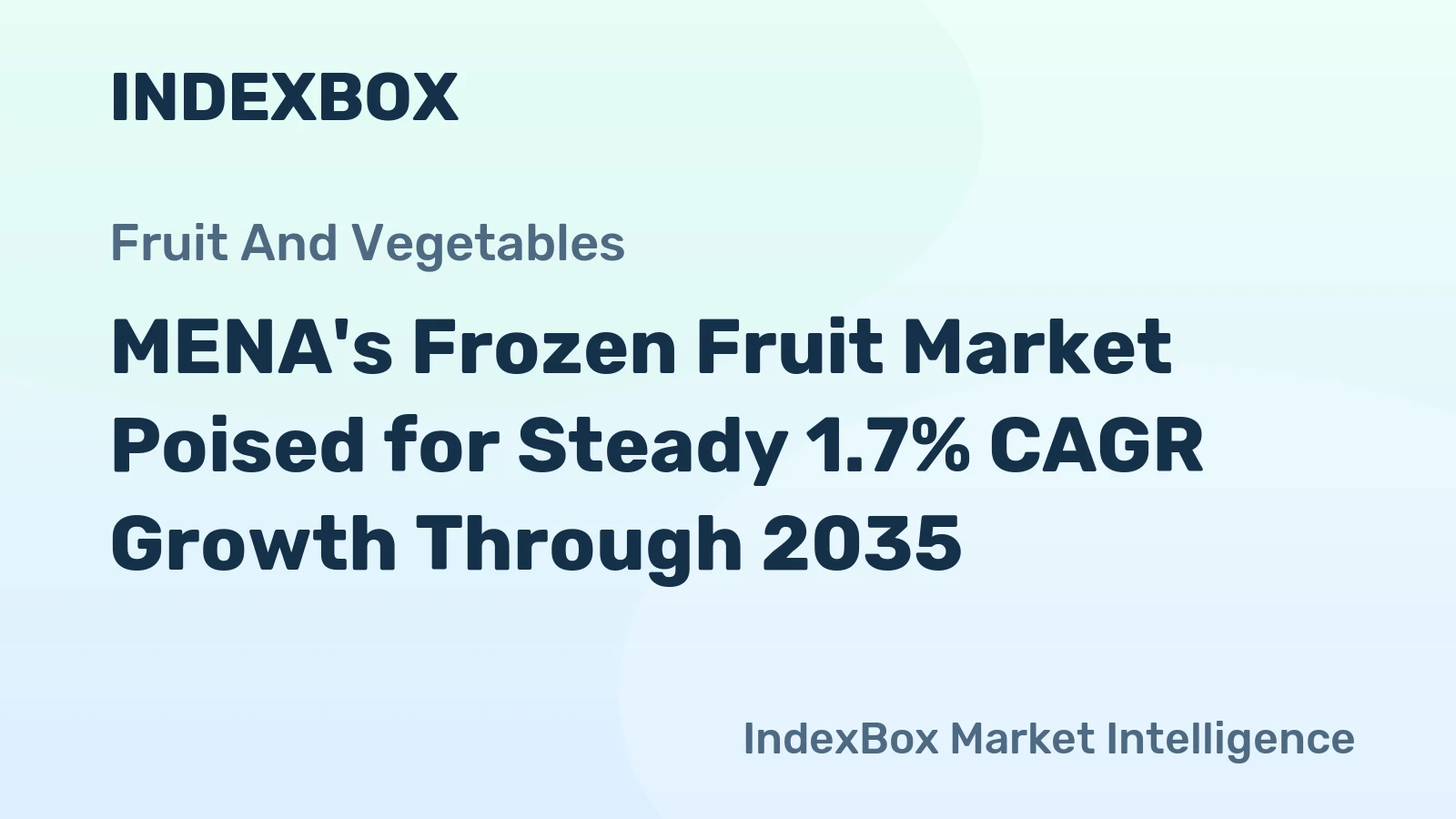 MENA's Frozen Fruit Market Poised for Steady 1.7% CAGR Growth Through 2035