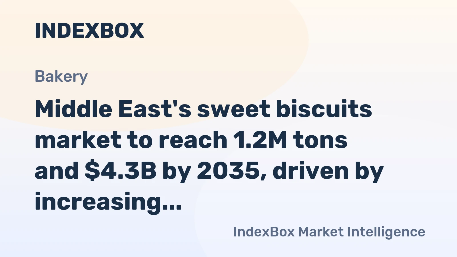 Middle East's sweet biscuits market to reach 1.2M tons and $4.3B by 2035, driven by increasing demand