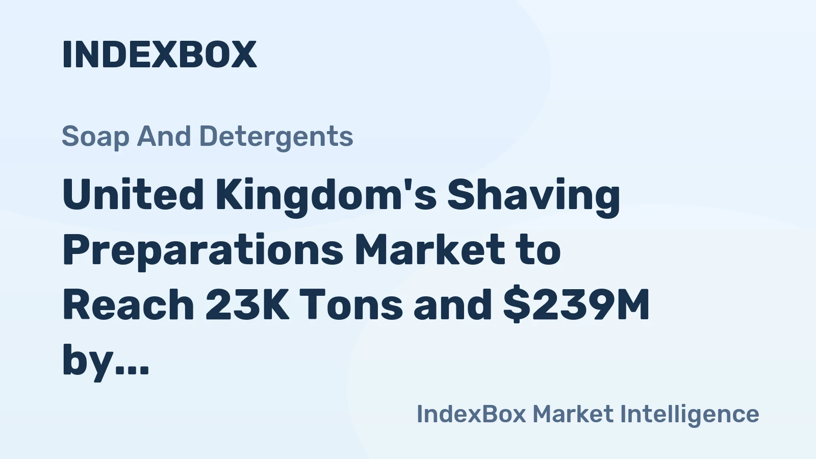 United Kingdom's Shaving Preparations Market to Reach 23K Tons and $239M by 2035