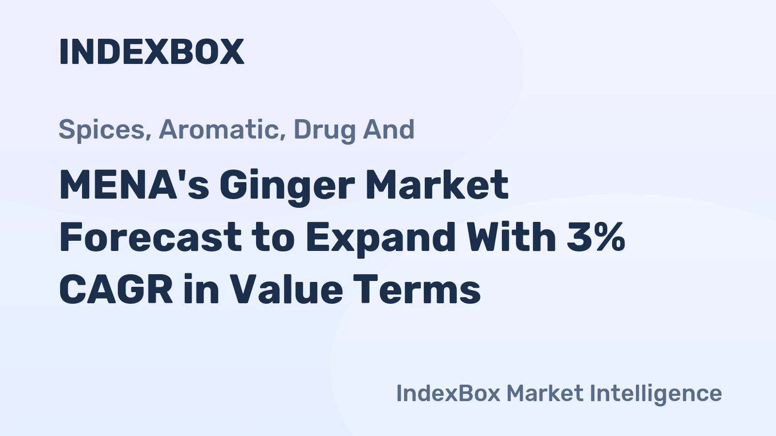 MENA's Ginger Market Forecast to Expand With 3% CAGR in Value Terms