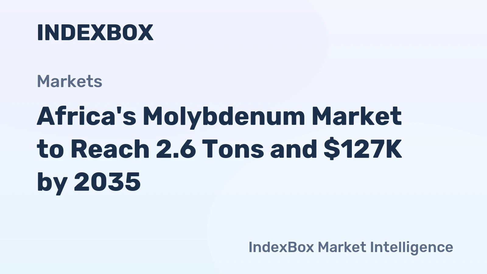 Africa's Molybdenum Market to Reach 2.6 Tons and $127K by 2035