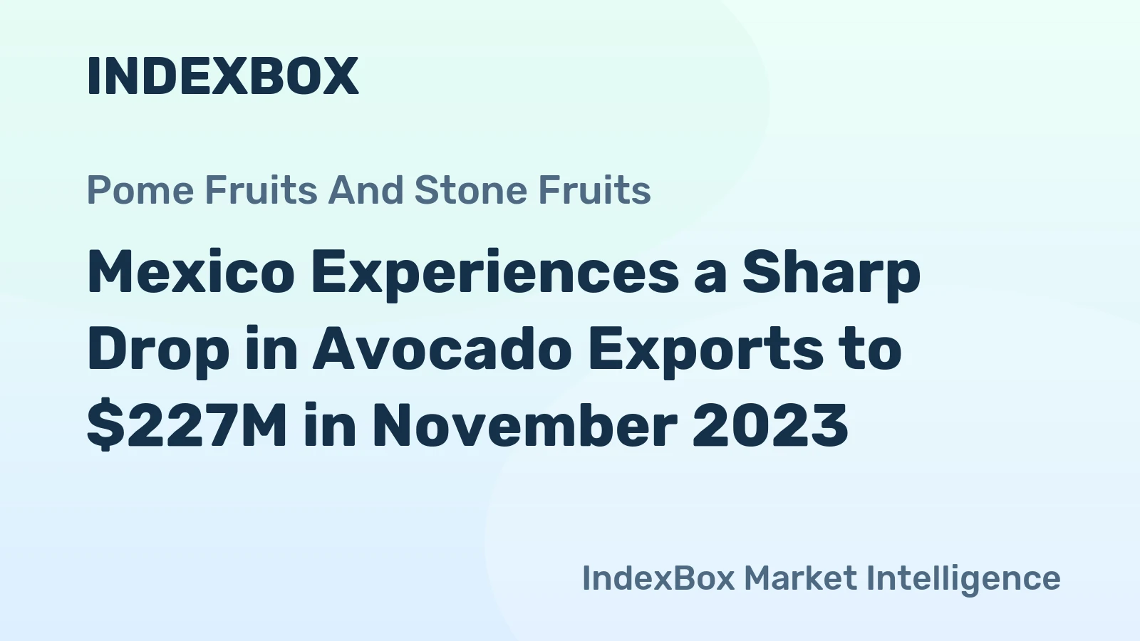 Mexico Experiences a Sharp Drop in Avocado Exports to $227M in November 2023