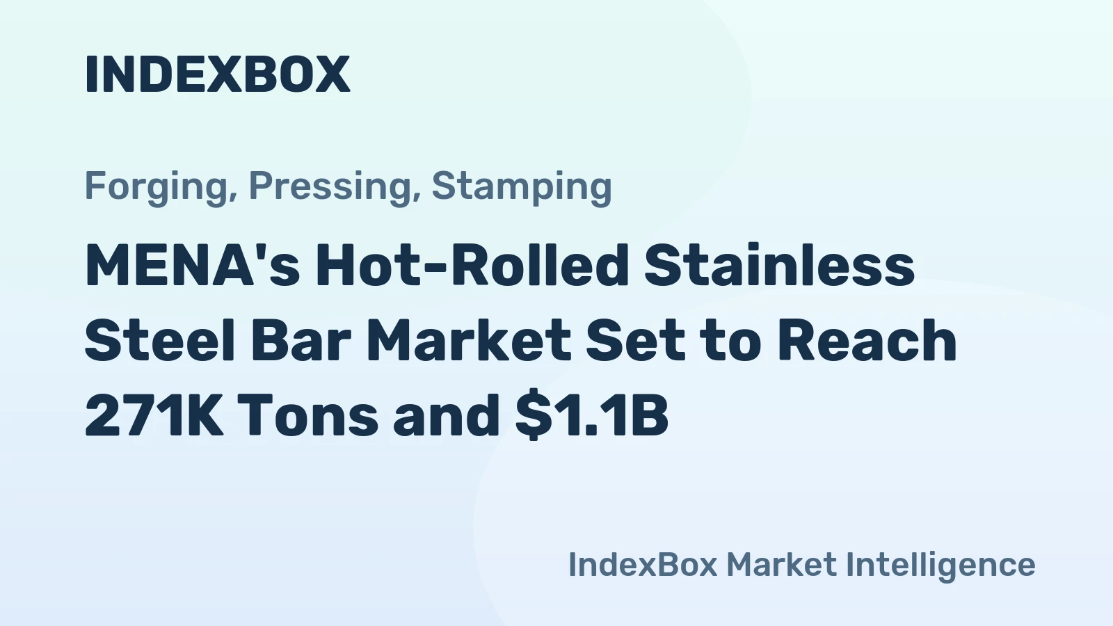 MENA's Hot-Rolled Stainless Steel Bar Market Set to Reach 271K Tons and $1.1B