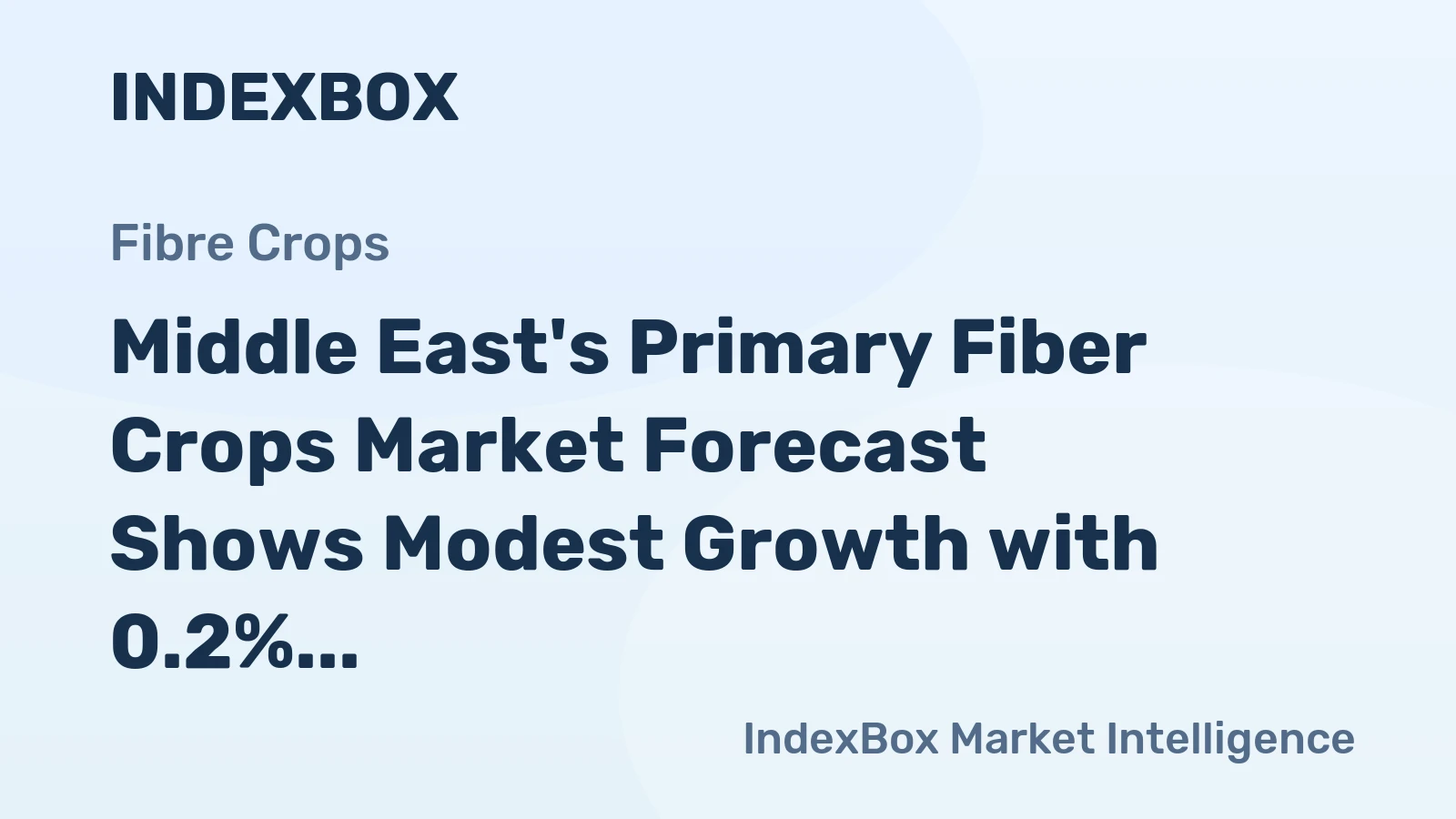 Middle East's Primary Fiber Crops Market Forecast Shows Modest Growth with 0.2% CAGR Through 2035