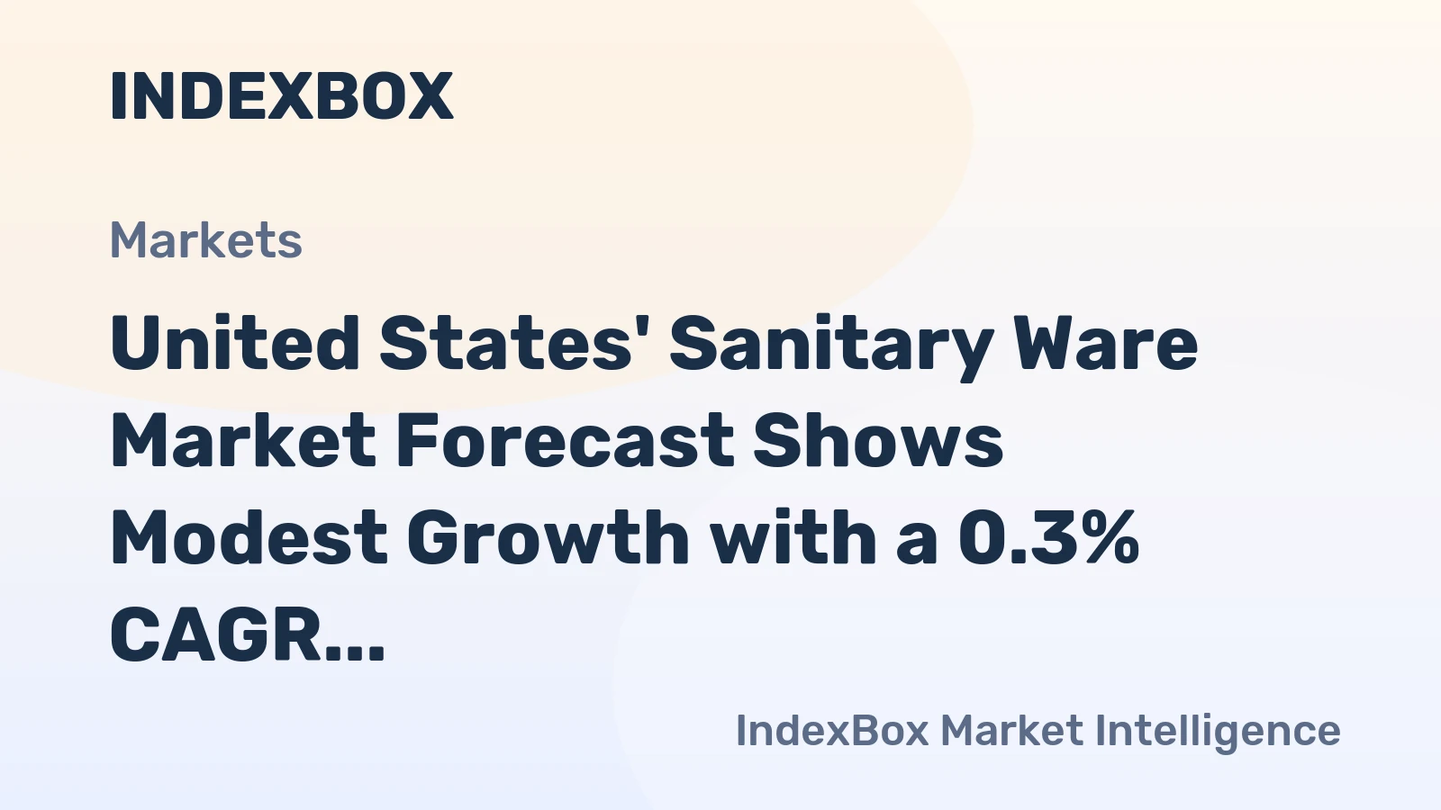 United States' Sanitary Ware Market Forecast Shows Modest Growth with a 0.3% CAGR Through 2035