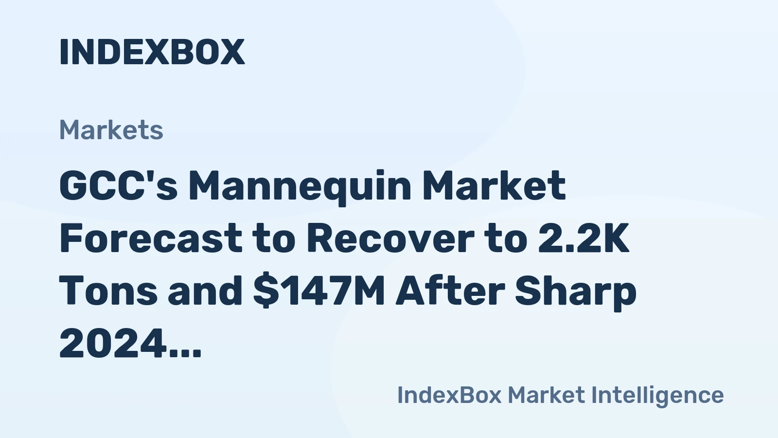 GCC's Mannequin Market Forecast to Recover to 2.2K Tons and $147M After Sharp 2024 Decline