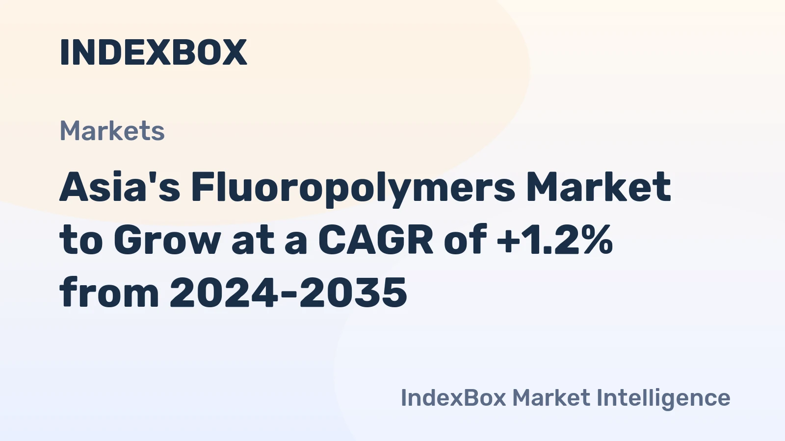 Asia's Fluoropolymers Market to Grow at a CAGR of +1.2% from 2024-2035
