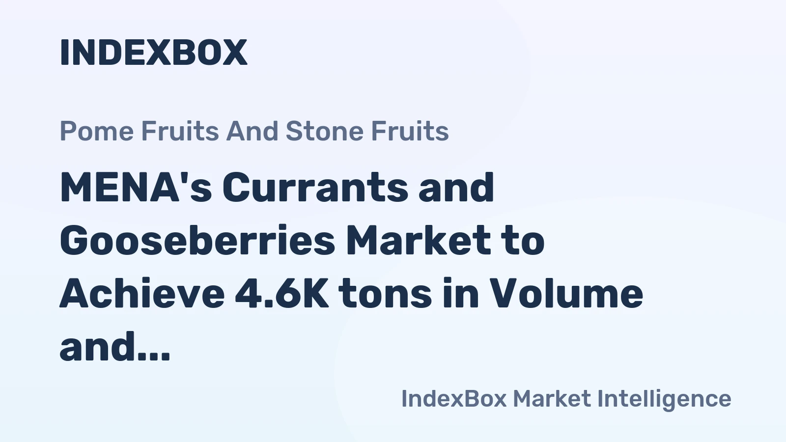 MENA's Currants and Gooseberries Market to Achieve 4.6K tons in Volume and $19M in Value by 2035