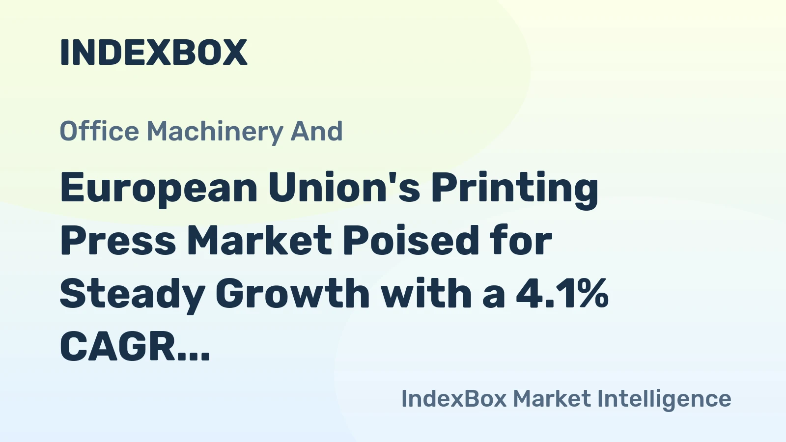 European Union's Printing Press Market Poised for Steady Growth with a 4.1% CAGR in Value Through 2035